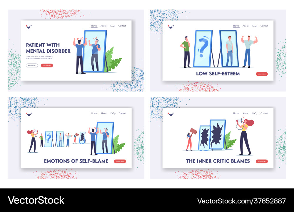 Emotions and self-blame anger loathing low Vector Image