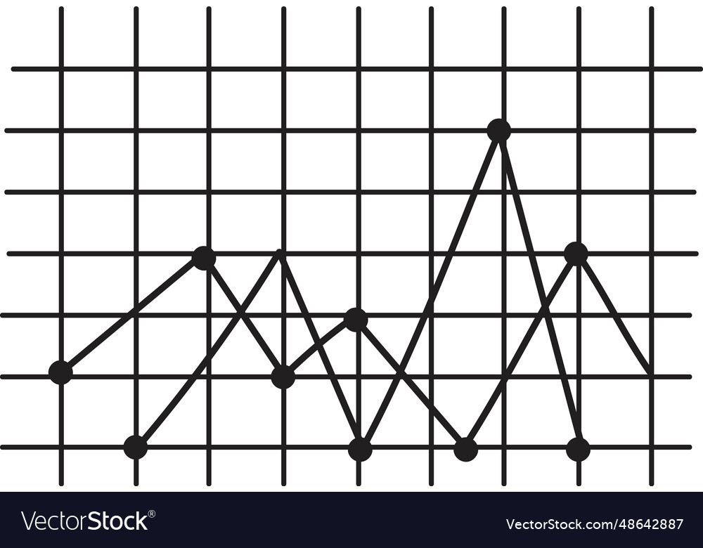 Linear chart doodle Royalty Free Vector Image - VectorStock