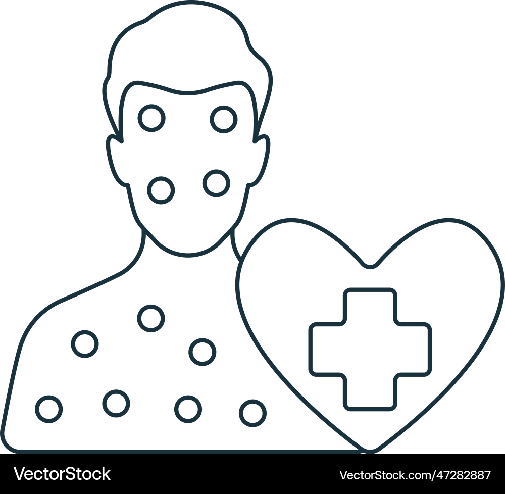 Patient support icon monochrome simple sign from Vector Image