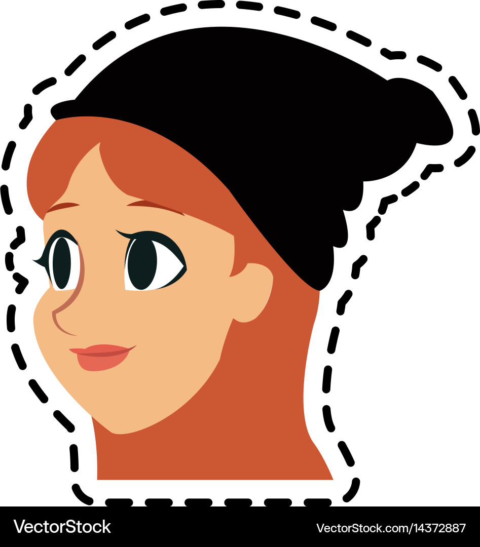 Pretty young woman icon image Royalty Free Vector Image