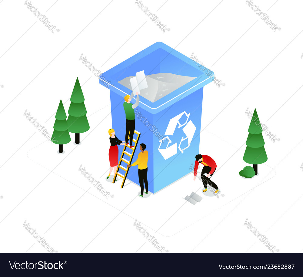 Recycling - modern colorful isometric Royalty Free Vector Recycling - modern colorful isometric Royalty Free Vector