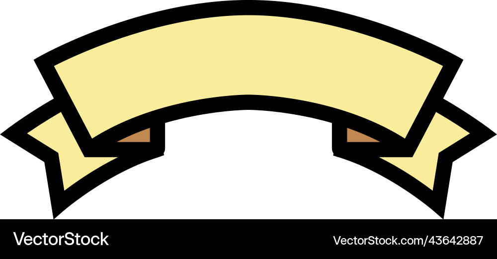 Template ribbon banner design color icon Vector Image