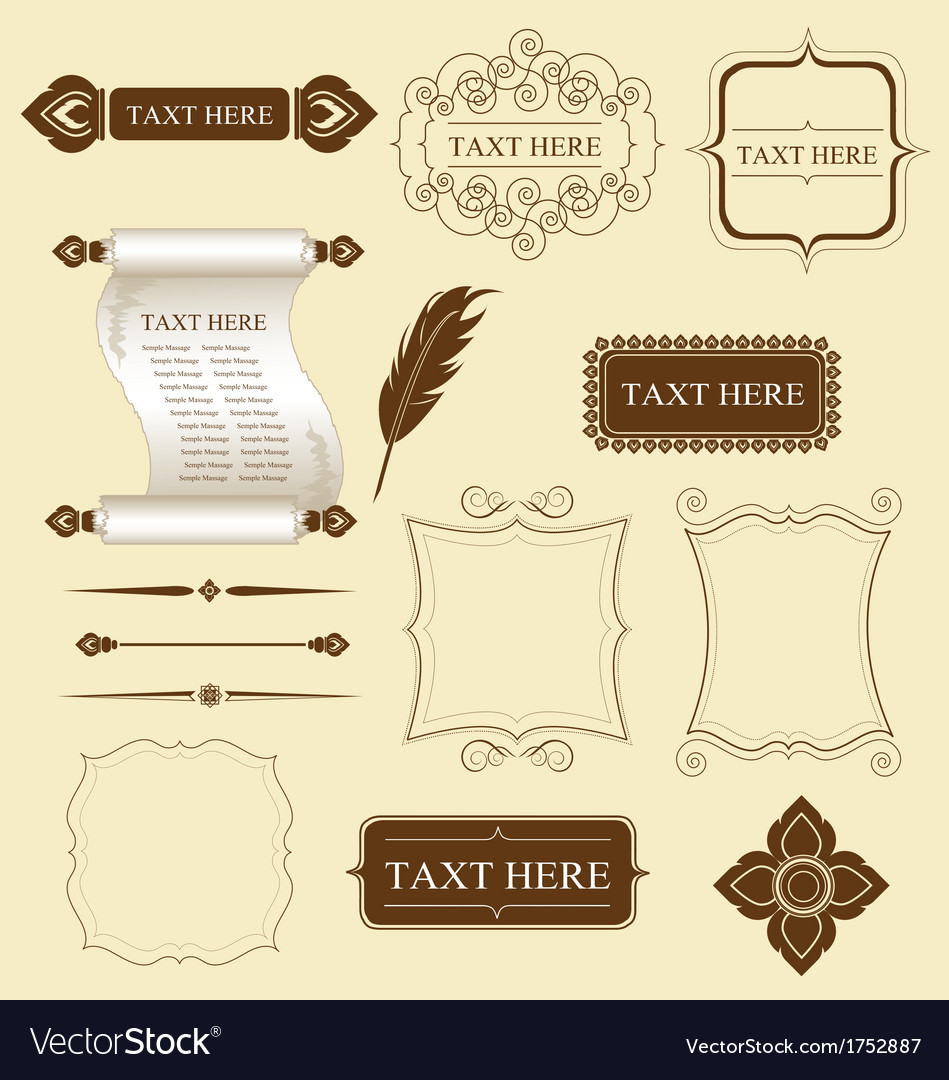 Thai vintage frames Royalty Free Vector Image - VectorStock