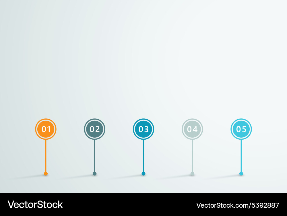 Timeline 3d Infographic 1 Royalty Free Vector Image