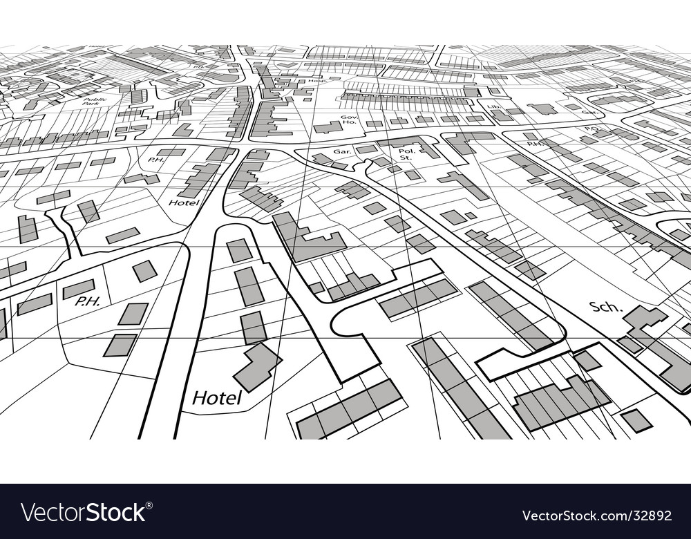 Angled map Royalty Free Vector Image - VectorStock