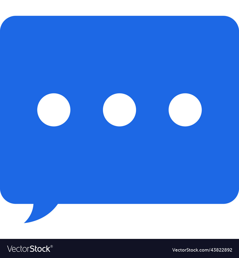 Chat bubble shape icon Royalty Free Vector Image
