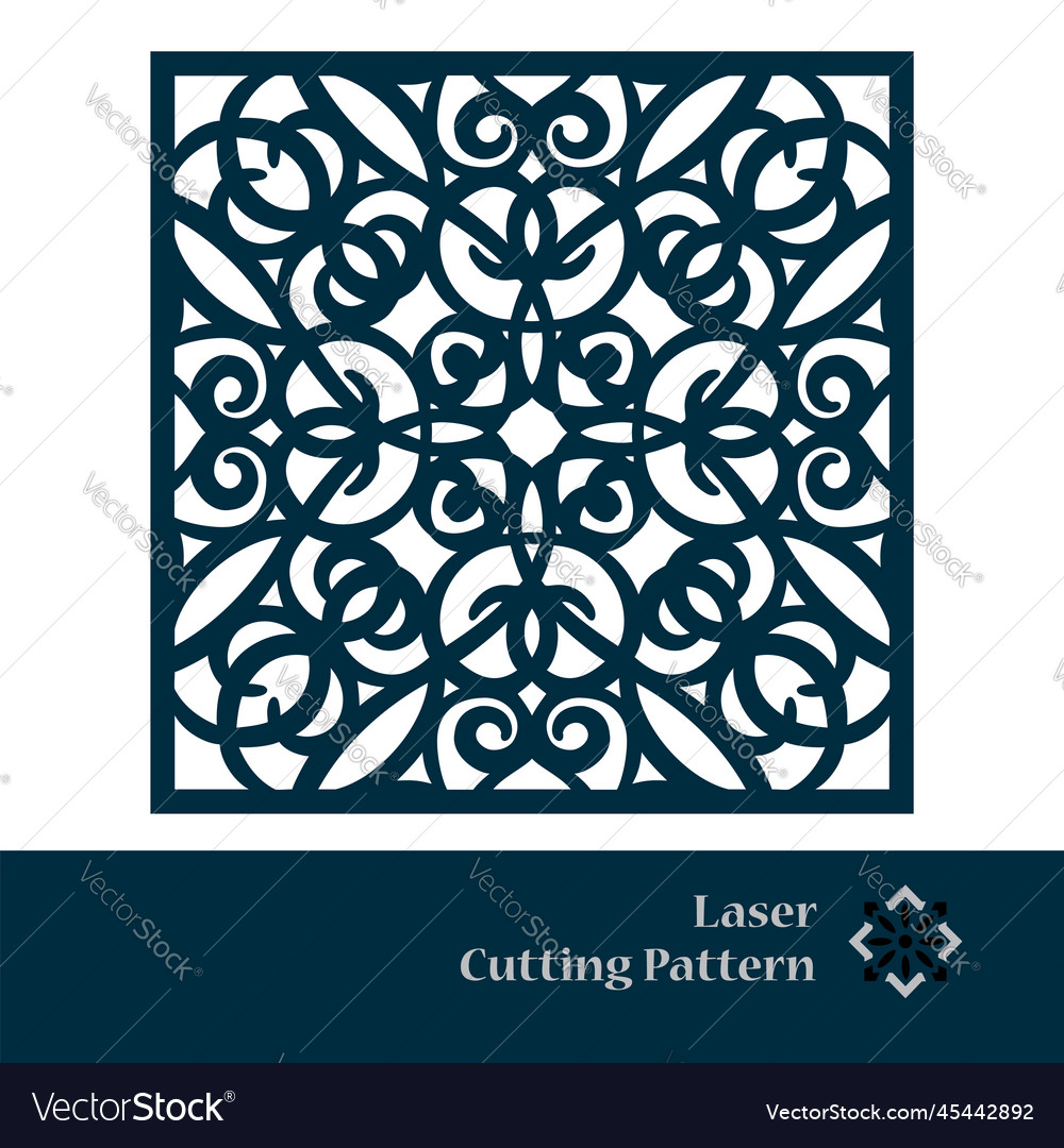 Laser cut pattern Royalty Free Vector Image - VectorStock