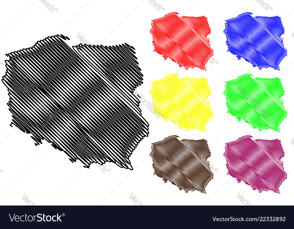 Poland map Royalty Free Vector Image - VectorStock