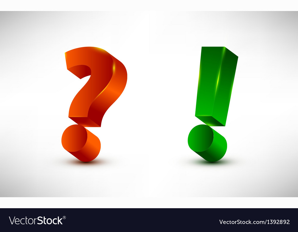 Question and exclamation marks Royalty Free Vector Image