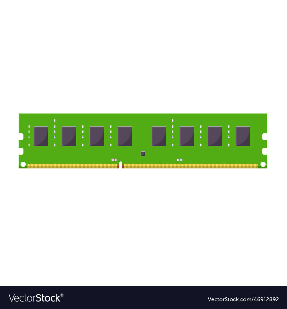 Ram memory clean icon design element on isolated Vector Image