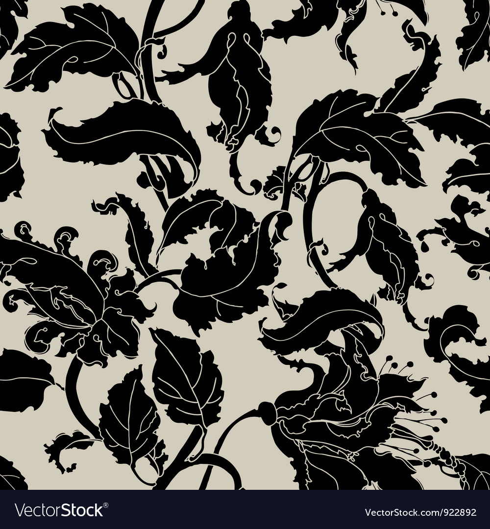 Seamless pattern with flowers Royalty Free Vector Image