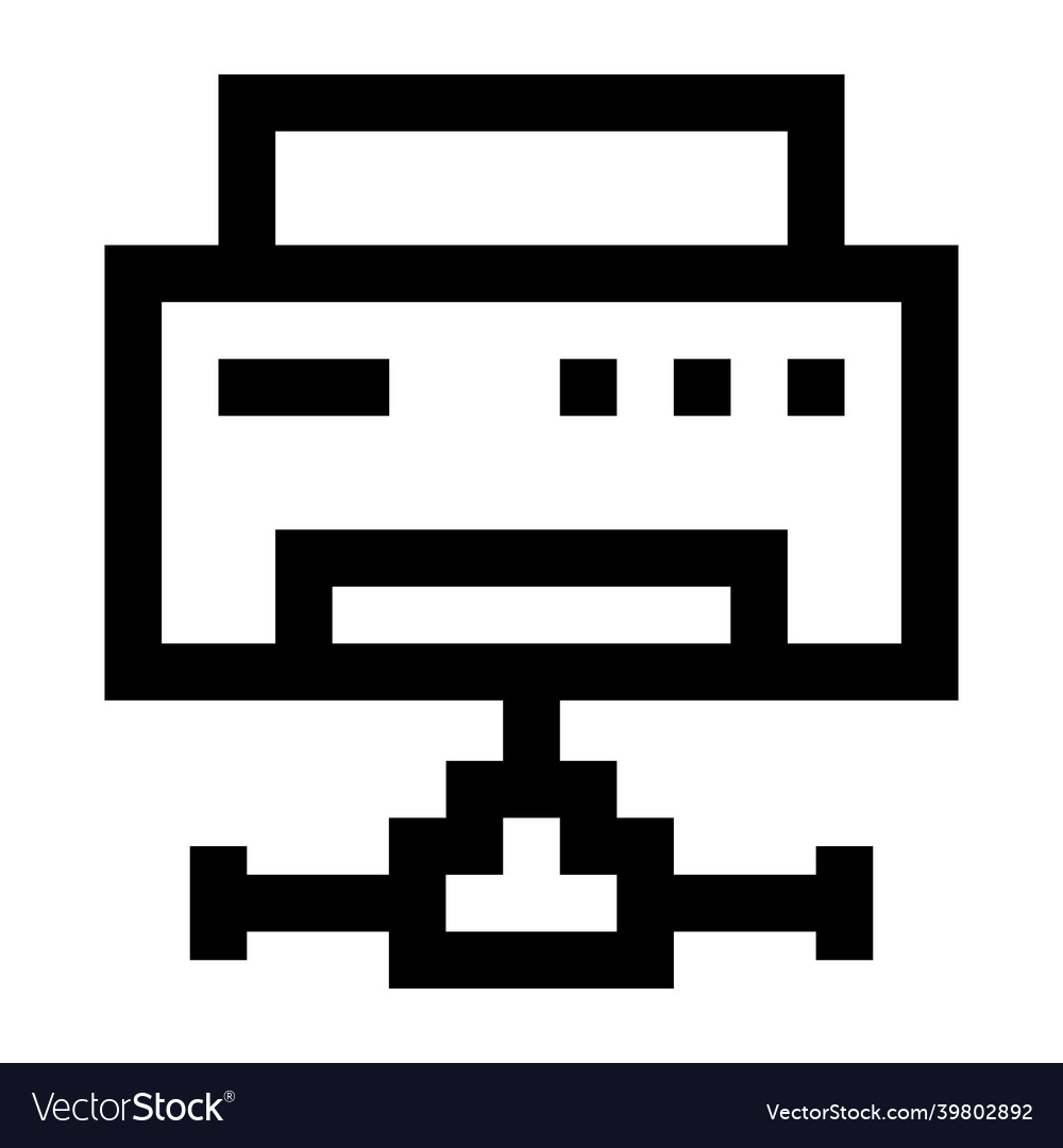 Shared printer Royalty Free Vector Image - VectorStock