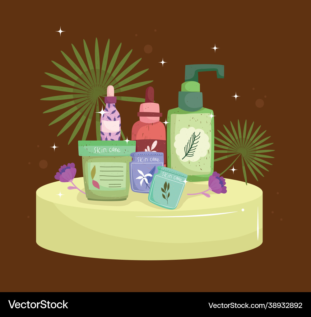 Skincare natural products Royalty Free Vector Image