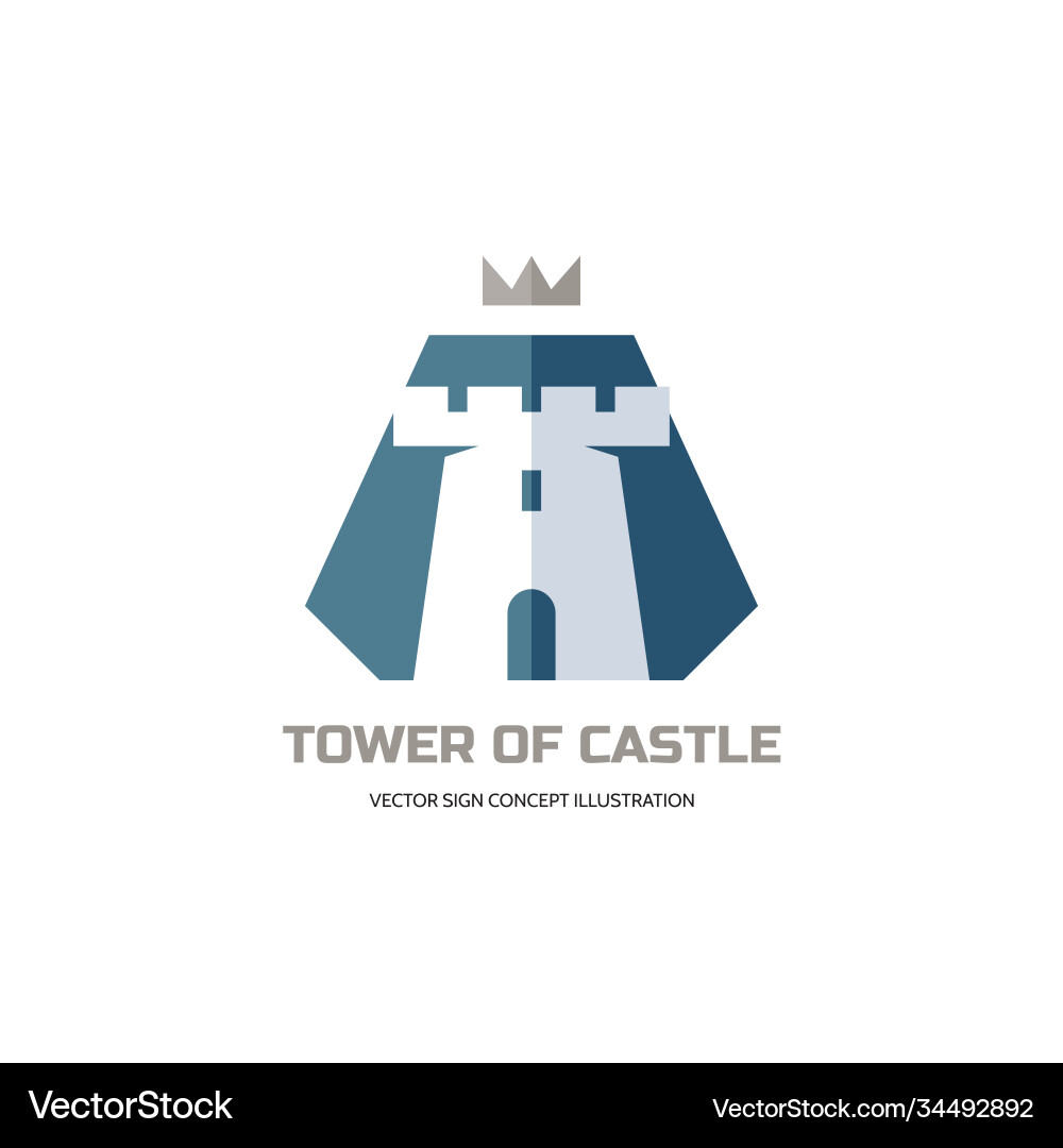 Tower castle - logo template concept Royalty Free Vector