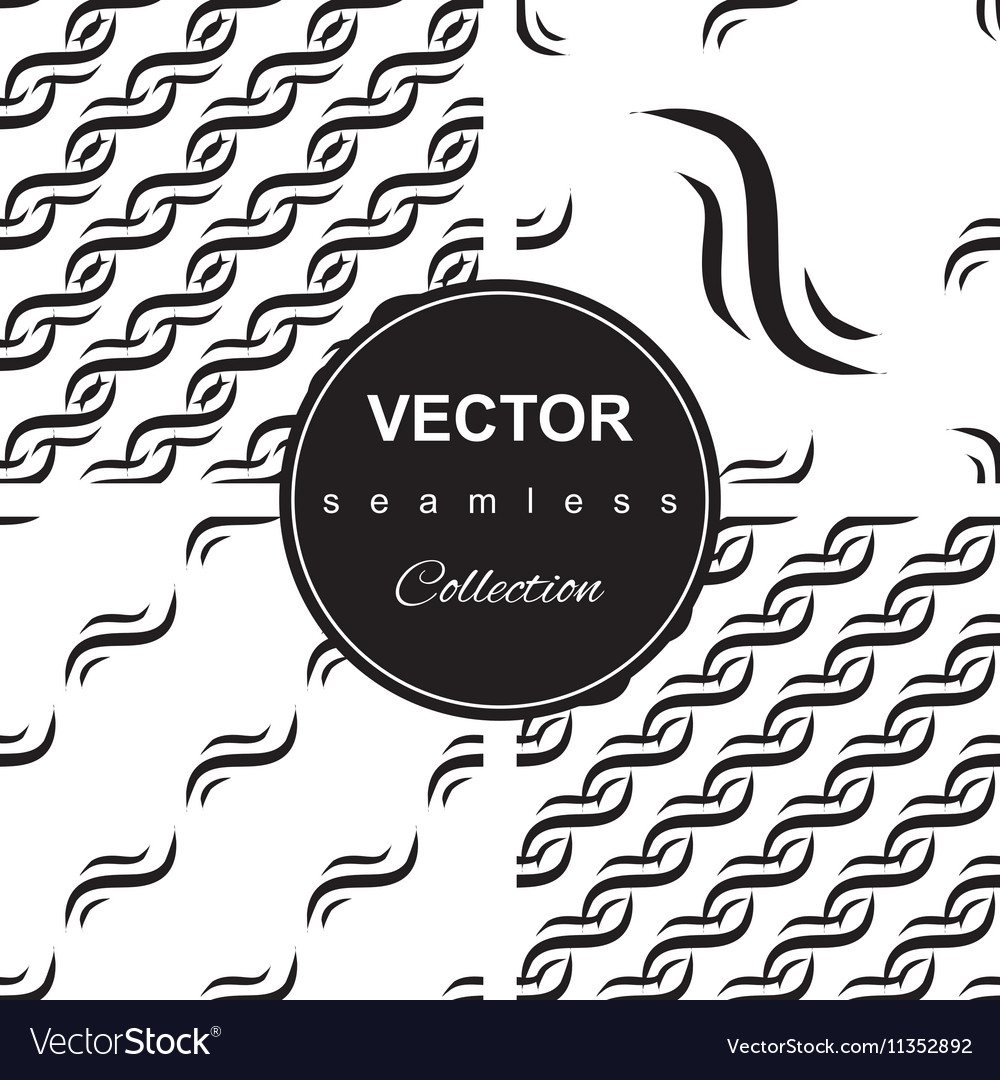 Wave icon pattern set Royalty Free Vector Image