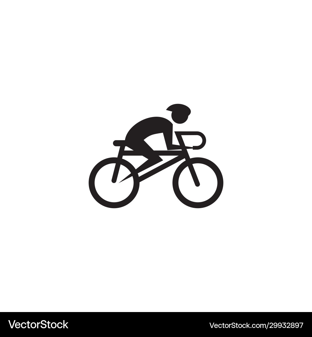 Bicycle icon logo design template Royalty Free Vector Image