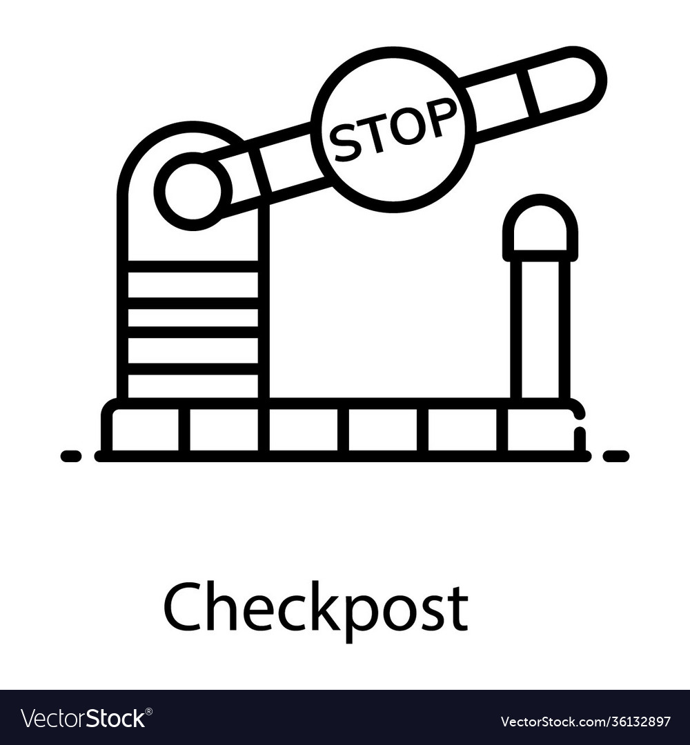 Checkpost Royalty Free Vector Image - VectorStock