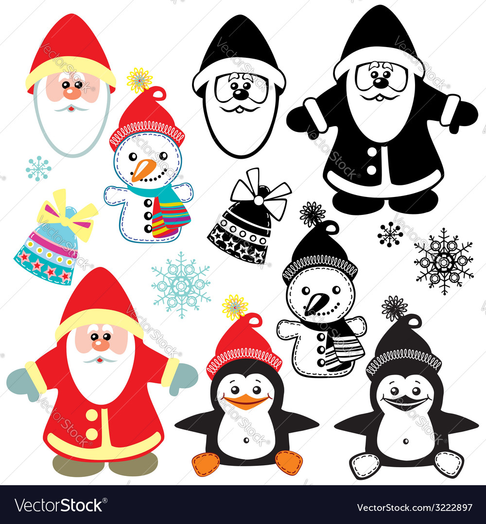 Christmas set Royalty Free Vector Image - VectorStock