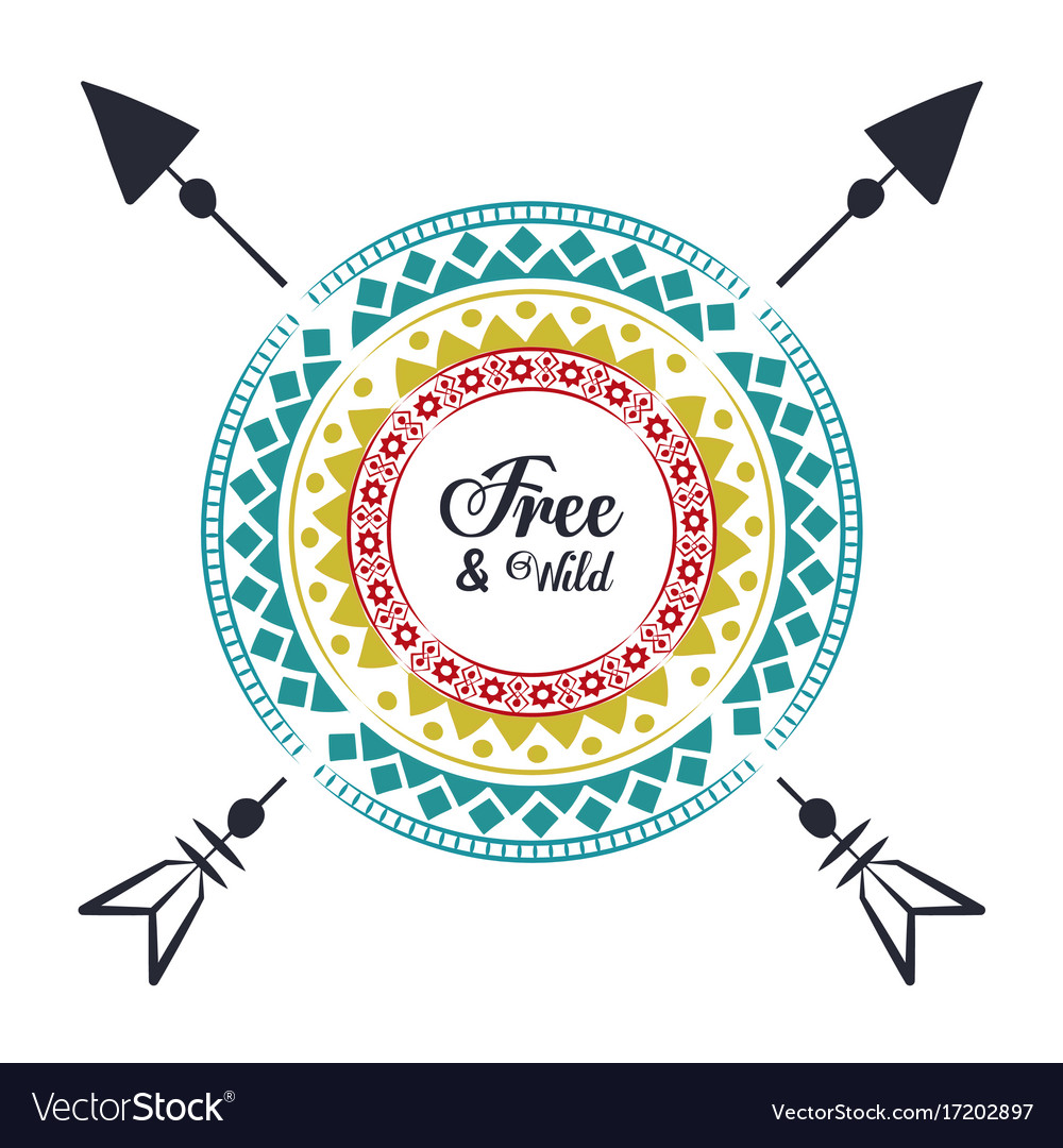 Decorative boho pattern background Royalty Free Vector Image