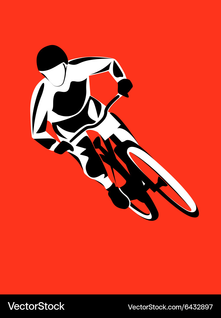 Mountain bike rider Royalty Free Vector Image - VectorStock