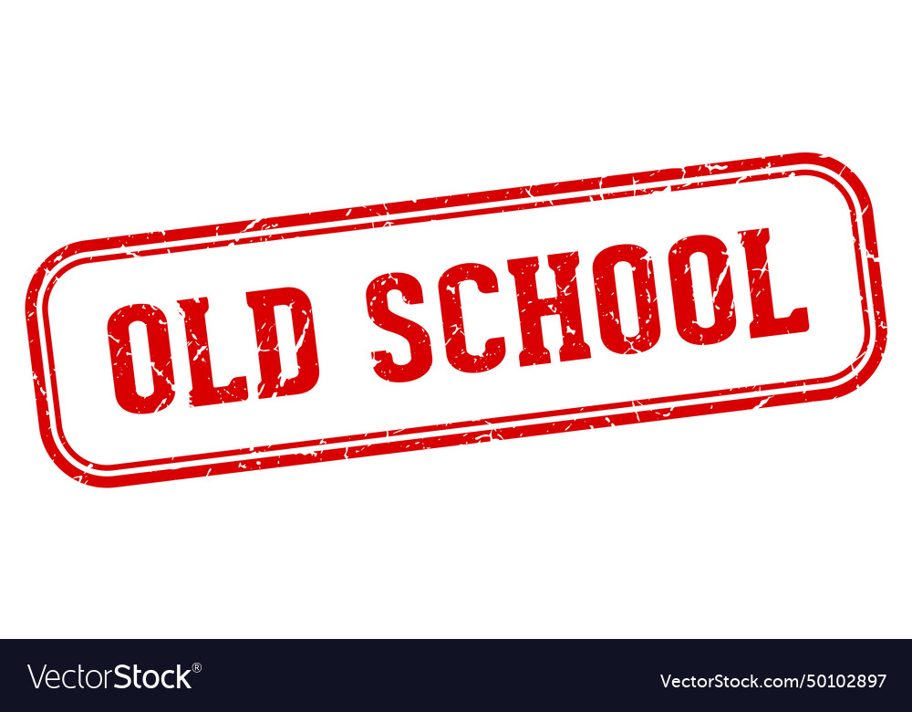 Old school stamp rectangular Royalty Free Vector Image