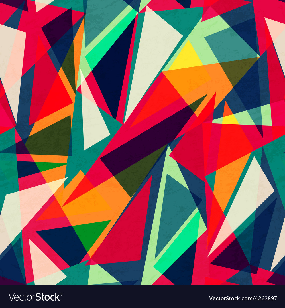 Retro triangle seamless texture Royalty Free Vector Image