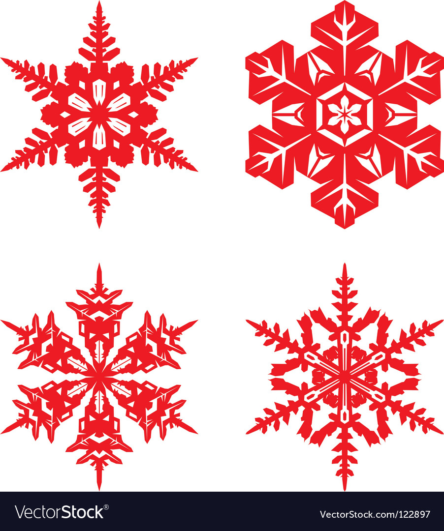 Snow flakes Royalty Free Vector Image - VectorStock