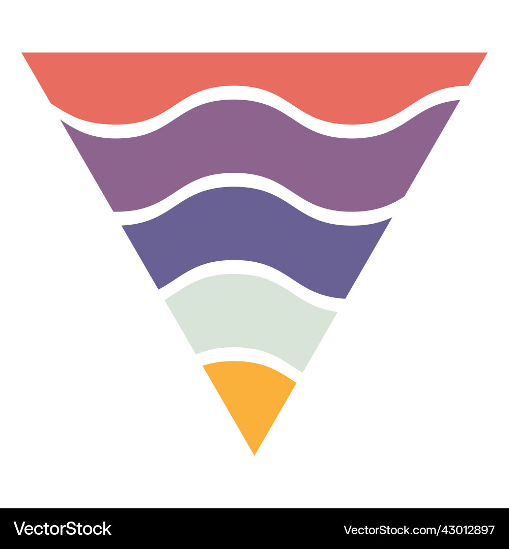 Upside down triangle retro sunset Royalty Free Vector Image