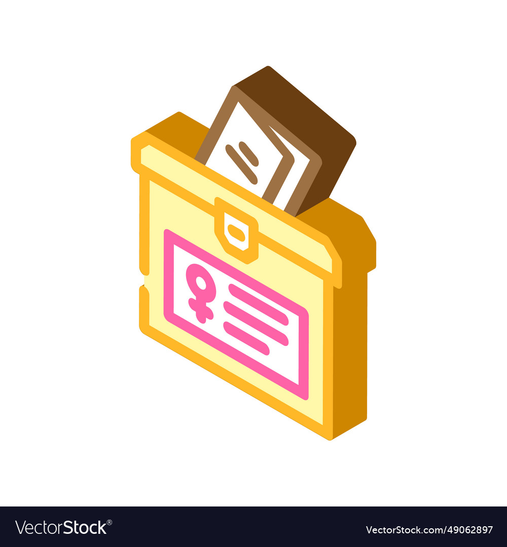 Women vote feminism woman isometric icon Vector Image Women vote feminism woman isometric icon Vector Image