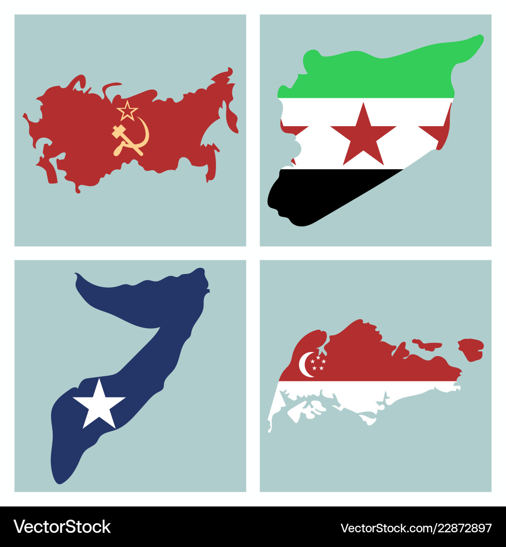 World map-countries in color on white background Vector Image