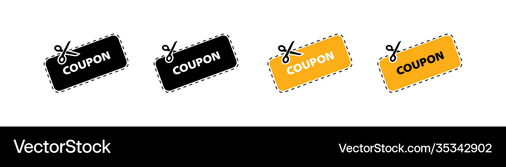 Discount coupon icon coupons icons Royalty Free Vector Image