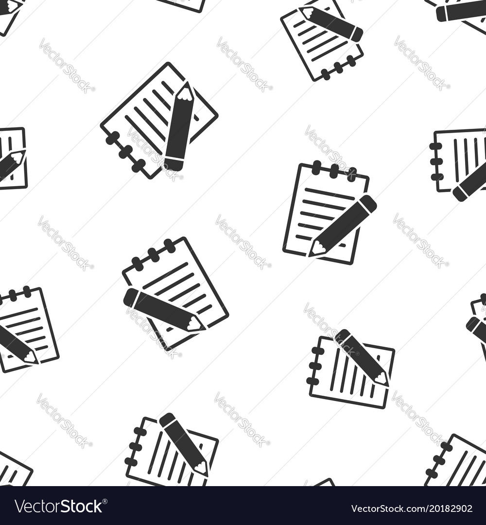 Document with pencil seamless pattern background Vector Image