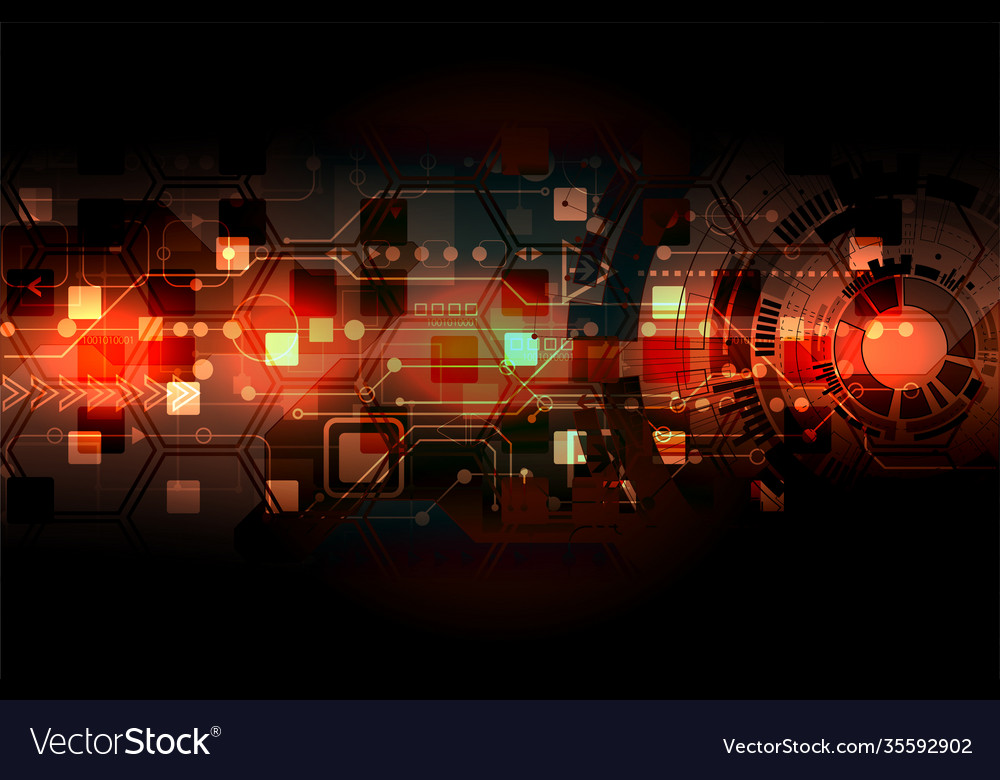 Hi-tech digital technology and engineering theme Vector Image