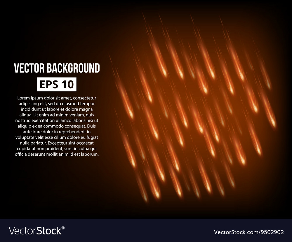 Meteor shower background Royalty Free Vector Image