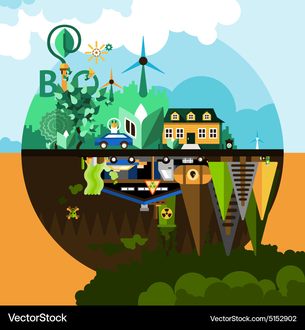 Pollution concept background Royalty Free Vector Image