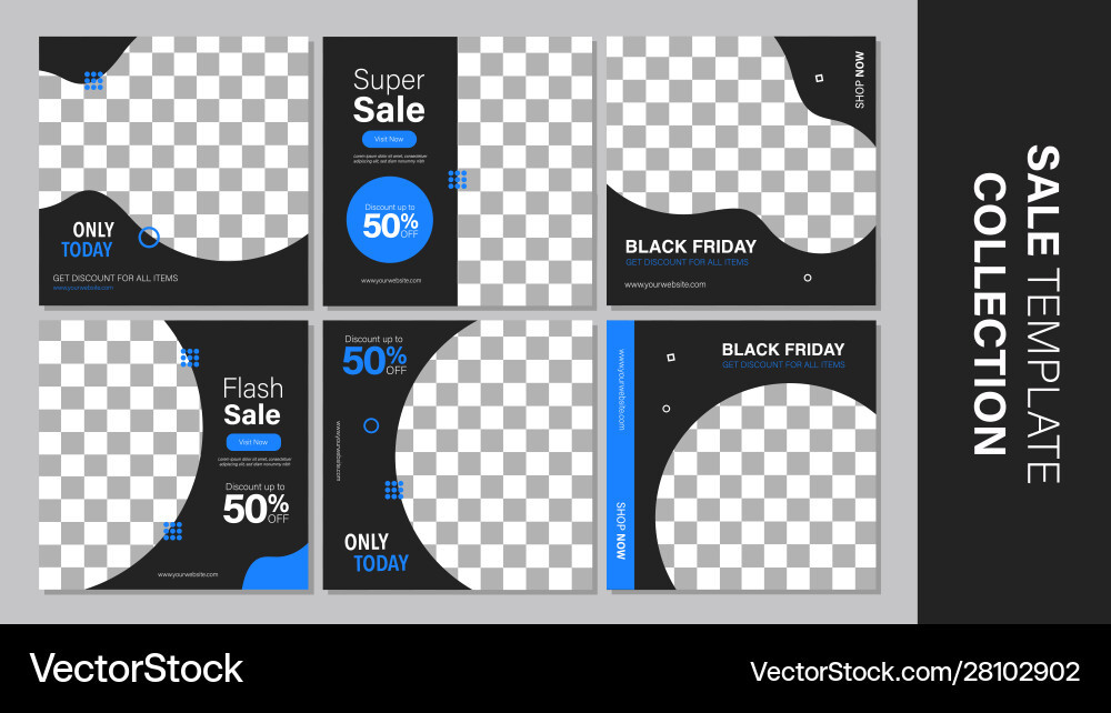 Sale template collection for promotion Royalty Free Vector