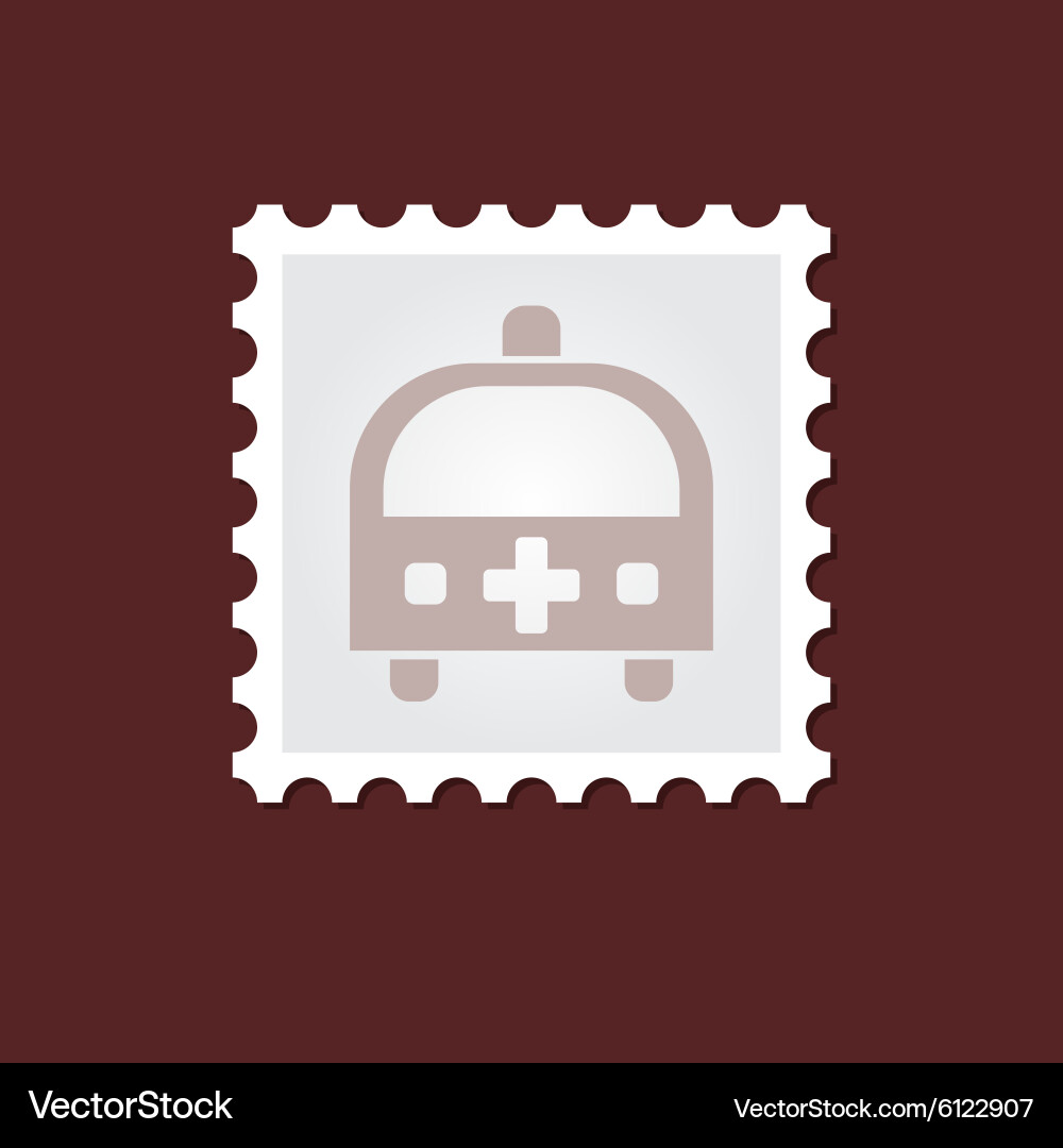 Ambulance medical stamp Royalty Free Vector Image