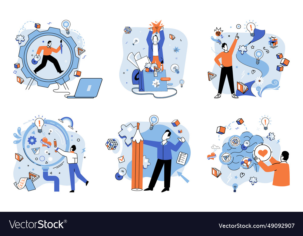 Creative thinking intelligence is symphony Vector Image