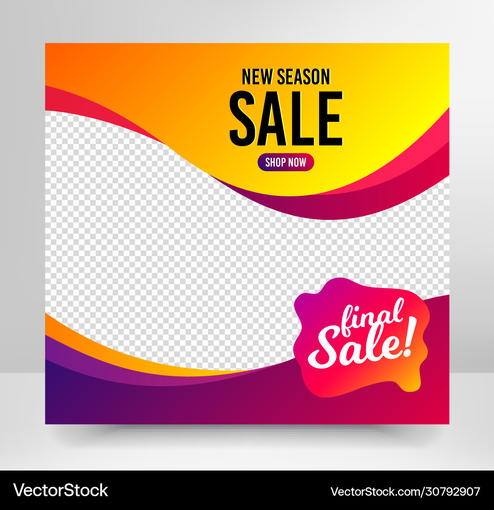 Final sale badge discount banner shape Royalty Free Vector