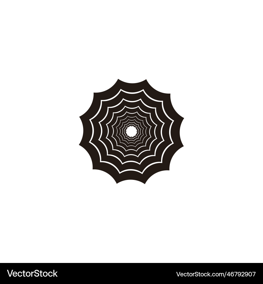 Hole geometric symbol simple logo Royalty Free Vector Image