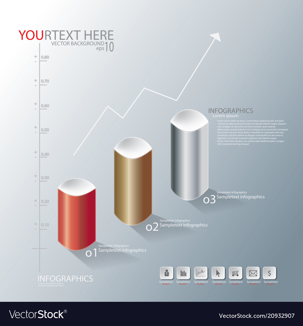 Infographic graph Royalty Free Vector Image - VectorStock