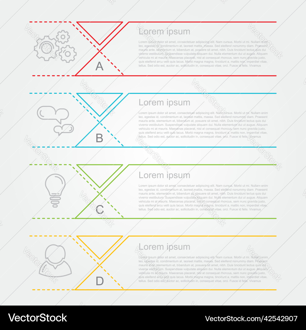 Modern number list infographic banner Royalty Free Vector