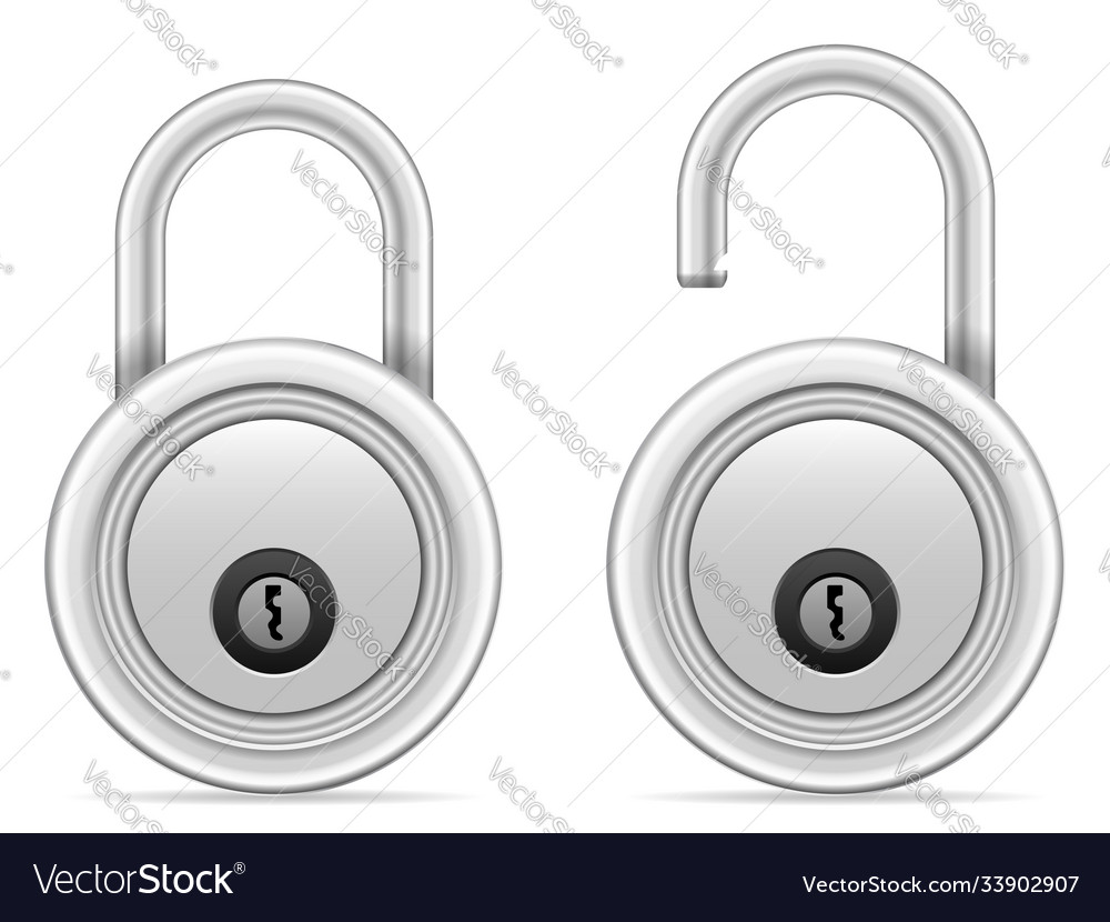 Padlock set Royalty Free Vector Image - VectorStock
