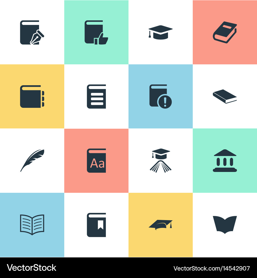 Set of simple reading icons Royalty Free Vector Image