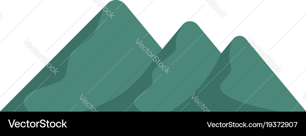 Travel to mountain icon flat style Royalty Free Vector Image