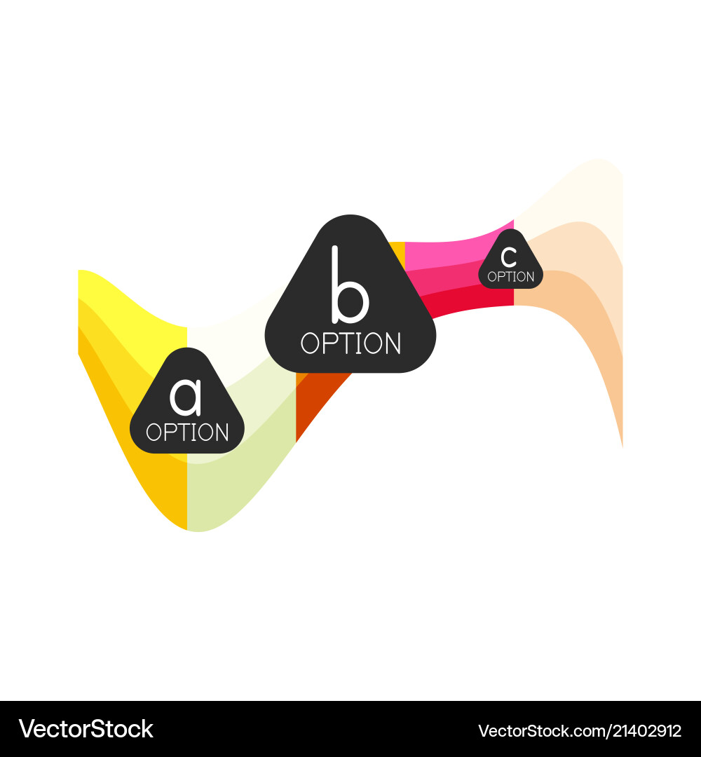 Abstract colorful geometric option infographics Vector Image