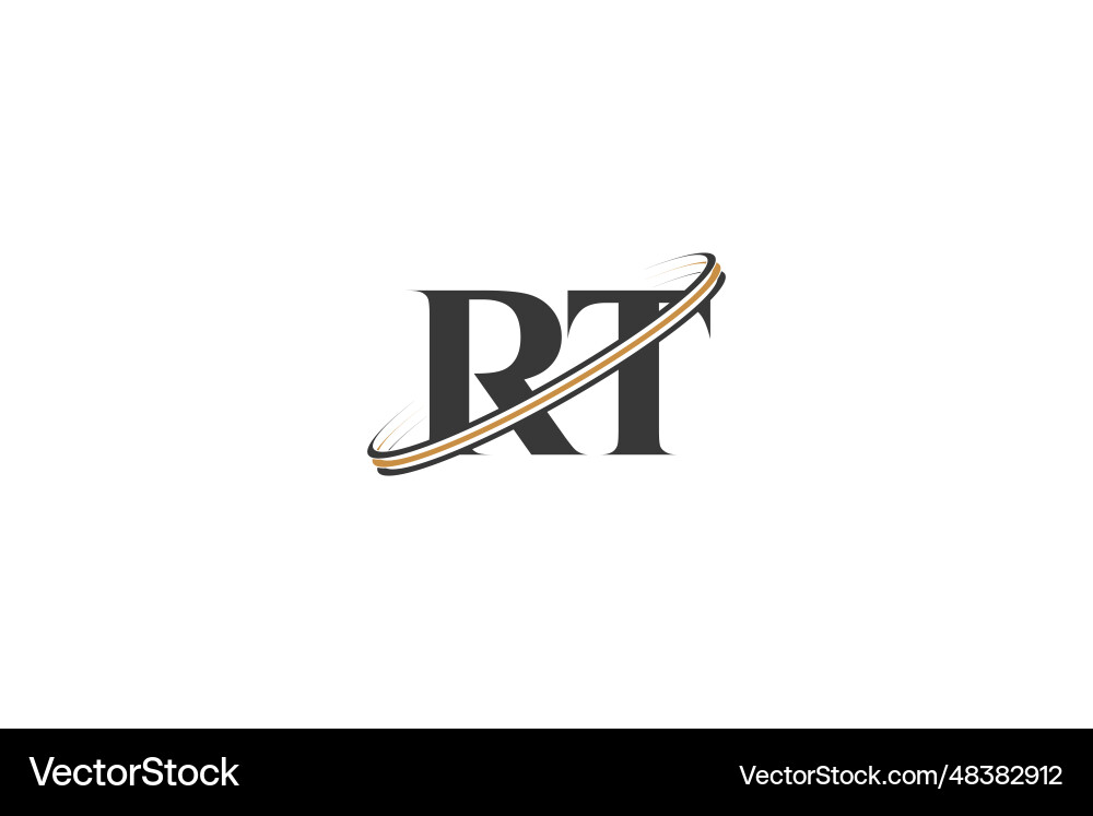 Alphabet initials logo re er r and e Royalty Free Vector