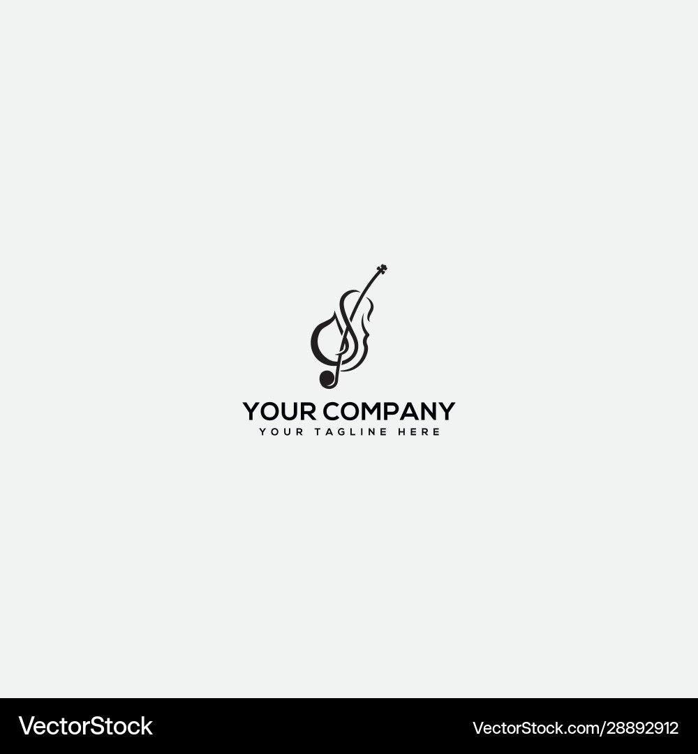 Biola instrument logo jazz violin Royalty Free Vector Image