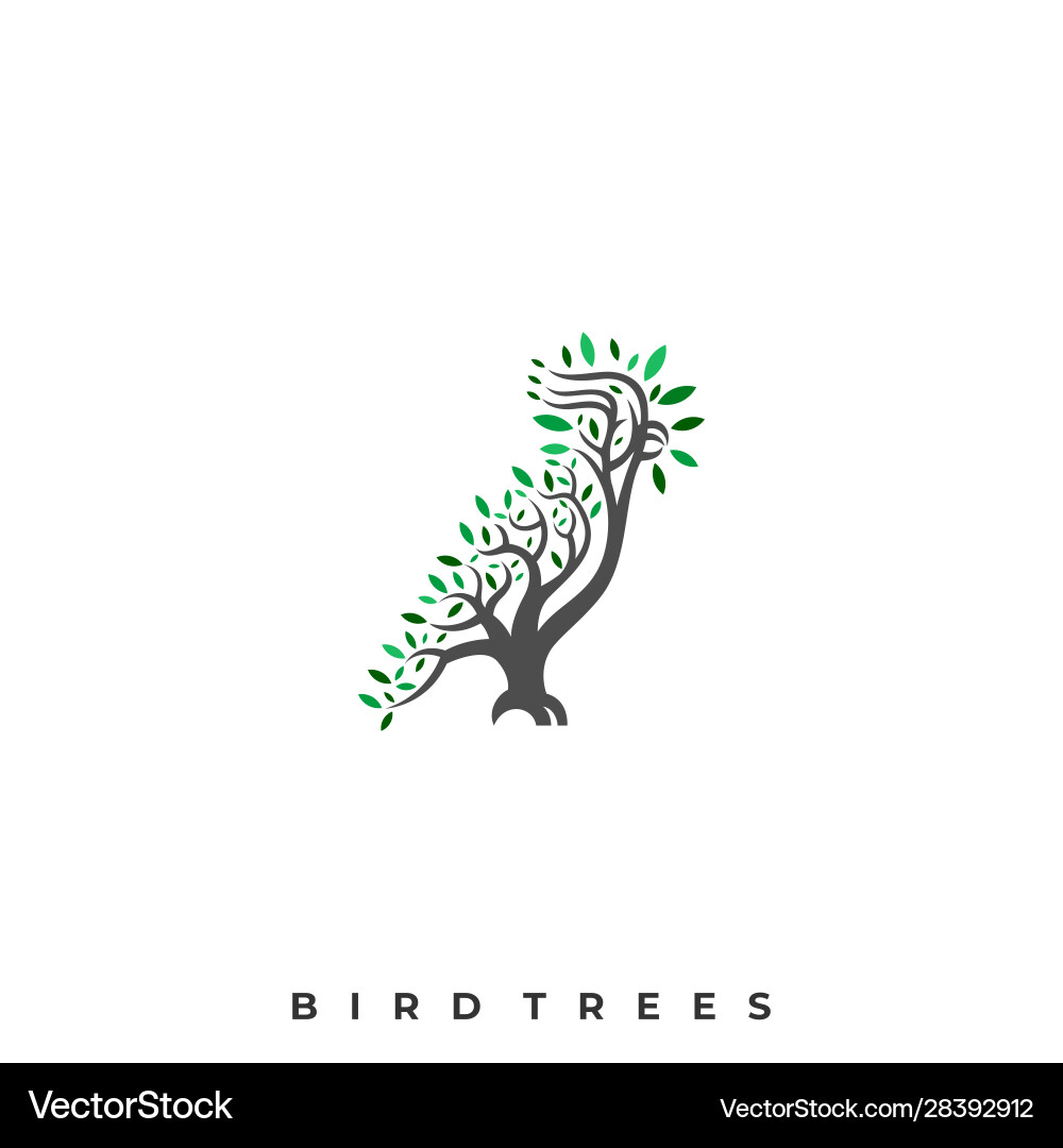 Bird tree template Royalty Free Vector Image - VectorStock