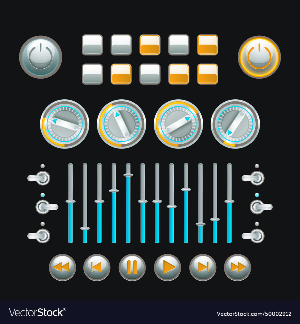Button set colored Royalty Free Vector Image - VectorStock